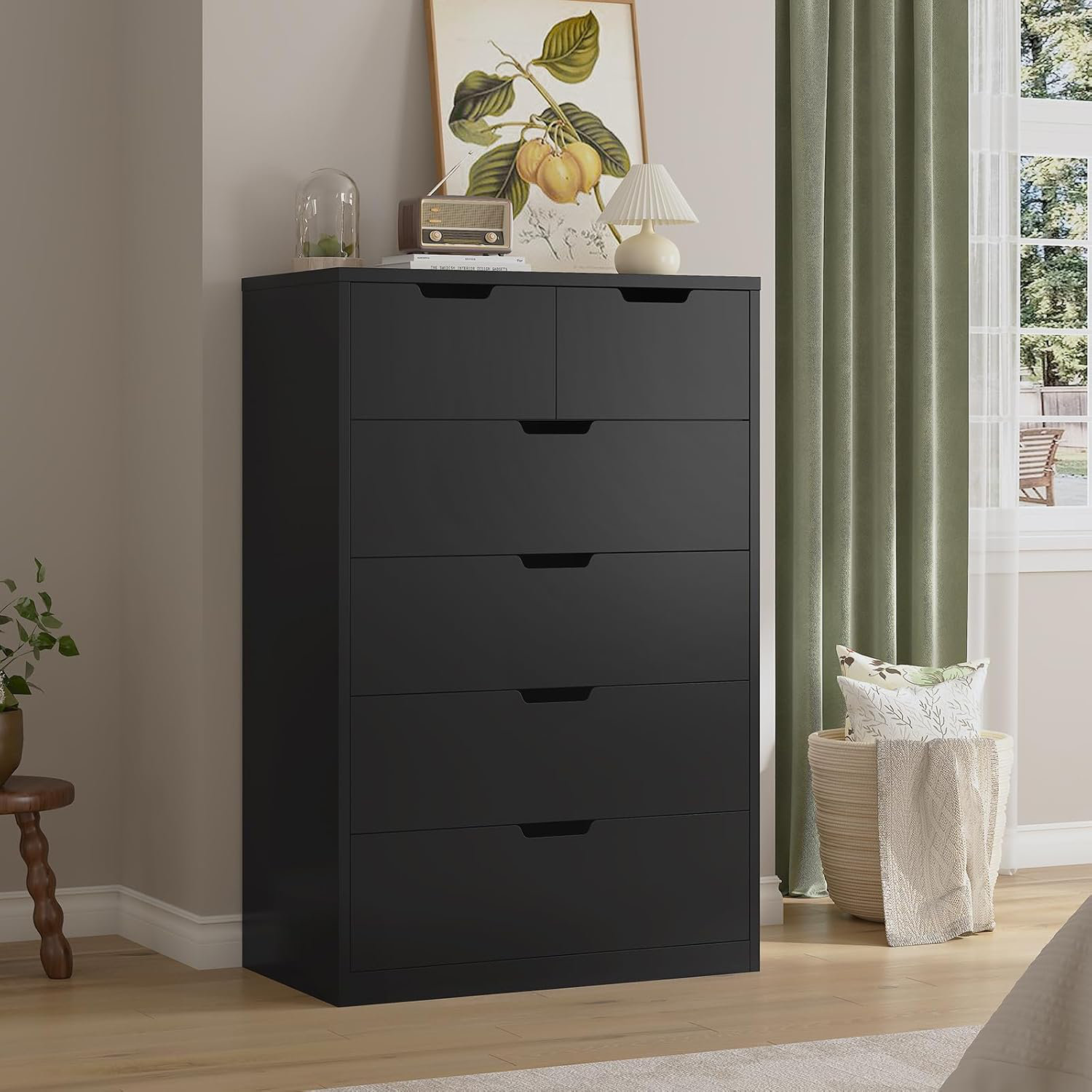 Ebern Designs 6 Drawers 27,6" W Chest, 6 Drawers Tall Dresser For Bedroom | Wayfair